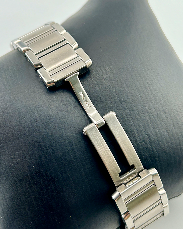 Cartier Tank Française De Cartier 20x25MM Quartz White Dial Steel Brac ...