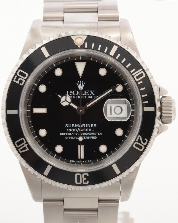1998 Rolex Submariner Date 40MM Black Dial Oyster Bracelet (16610 ...