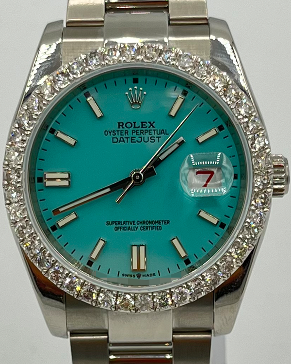 Rolex Datejust 36MM Tiffany Blue Dial Steel Bracelet (116234) – Grailzee