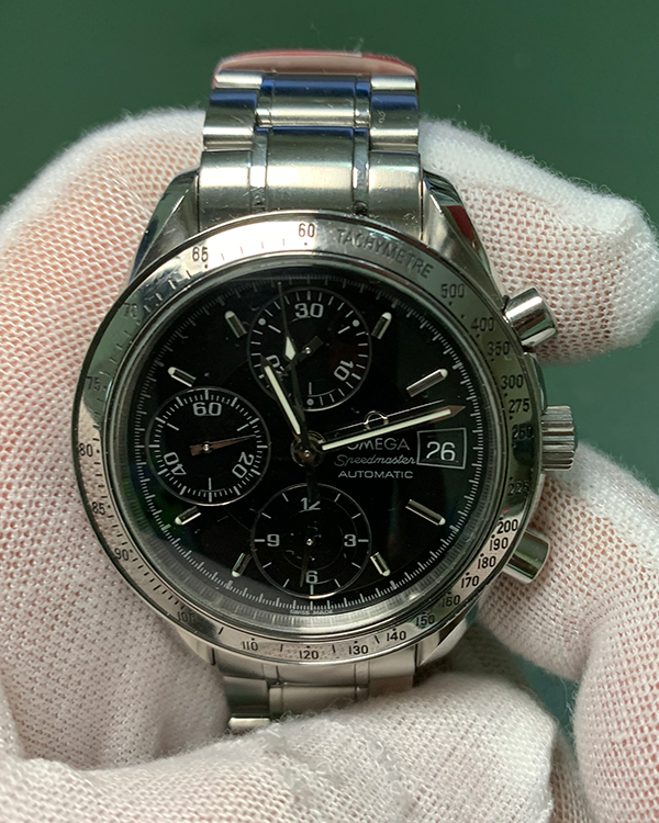 No Reserve - Omega Speedmaster Speedmaster Date 39MM Black Dial Steel ...