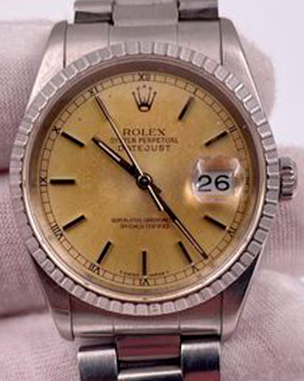 1991 Rolex Datejust 36MM Silver Patina Dial Oyster Bracelet (16220 ...