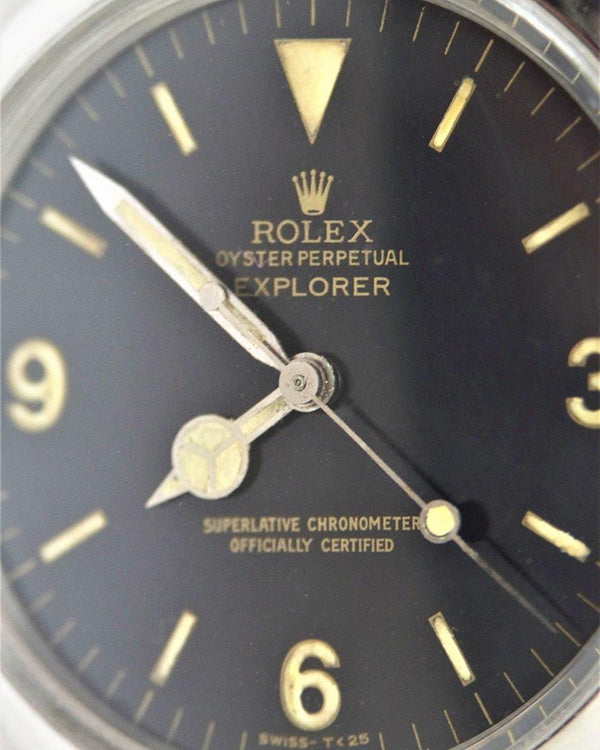 Rolex Explorer 36MM Black Dial Aftermarket Leather Strap (1016) – Grailzee