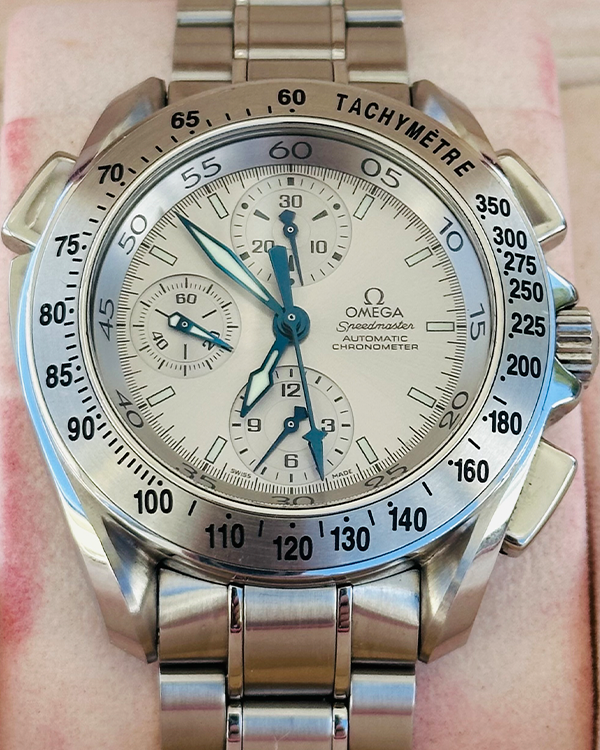 Omega Speedmaster Split-Seconds 42.25MM Quartz Silver Dial Steel Brace ...