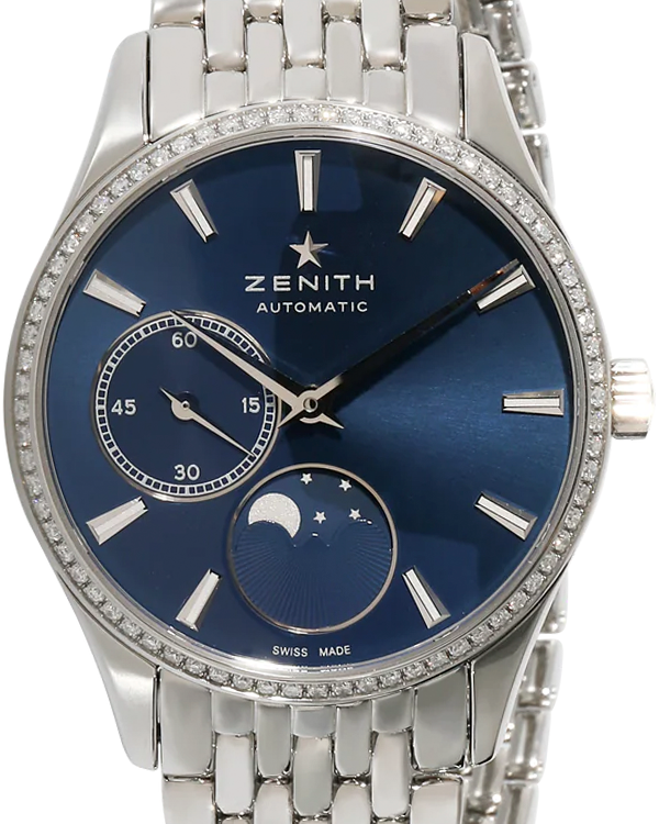 Zenith Elite Ultra Thin 33MM Blue Dial Steel Bracelet (6.2310.692/51.M ...