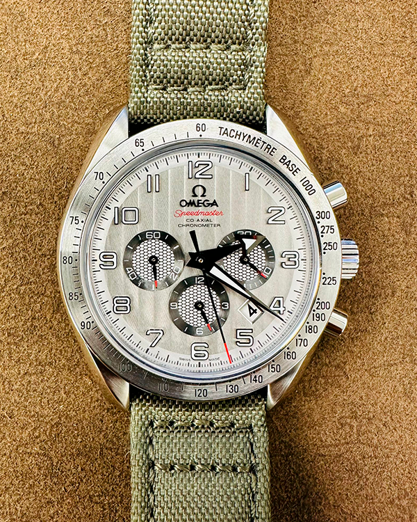 Omega Speedmaster Broad Arrow 44.2MM Silver Dial Textile Strap (321.13 ...