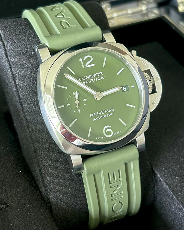 2022 Panerai Luminor Marina "Quaranta Verde Militare" 40MM Green Dial ...