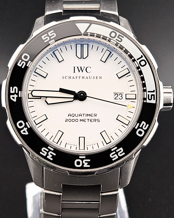 IWC Schaffhausen Aquatimer 2000 44MM White Dial Steel Bracelet (IW3568 ...