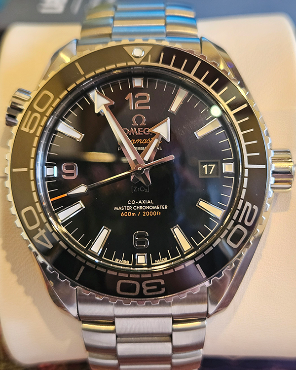 2019 Omega Seamaster Planet Ocean 600M 43.5MM Black Dial Steel Bracele ...