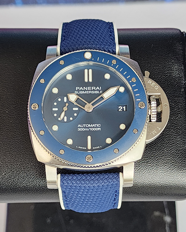 2021 Panerai Submersible Blu Notte 42MM Blue Dial Steel Bracelet (PAM0 ...