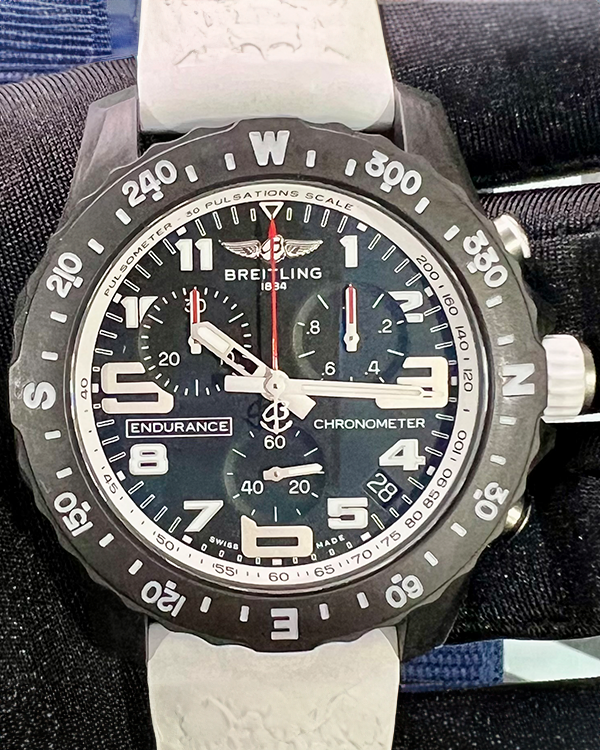 2023 Breitling Endurance Pro 44MM Quartz Black Dial Rubber Strap (X823 ...