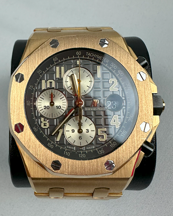 2017 Audemars Piguet Royal Oak Offshore "Brick" 42MM Grey Dial Rose Go ...