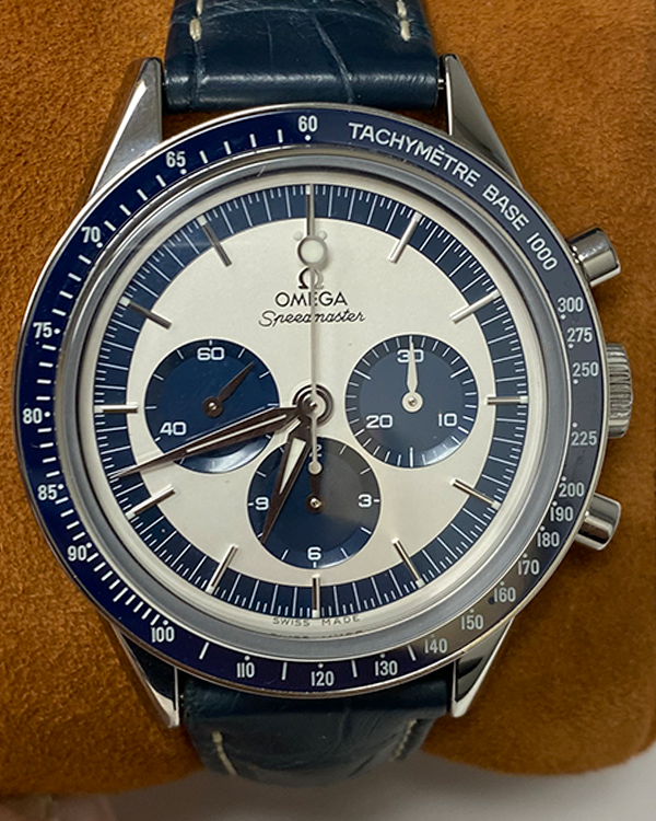 Omega Speedmaster 39.7MM Silver Dial Leather Stap (311.33.40.30.02.001 ...