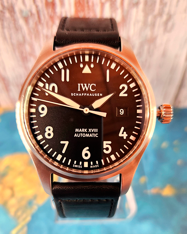2020 IWC Pilot Mark XVIII 40MM Black Dial Leather Strap (IW327009 ...
