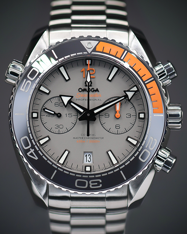 2019 Omega Seamaster Planet Ocean 600M 45.5MM Grey Dial Titanium Brace ...