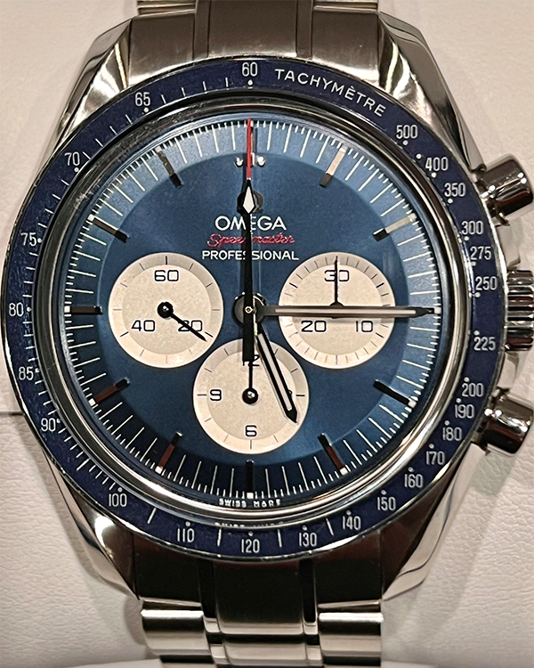 2019 Omega Speedmaster "Tokyo 2020" Limited Edition 42MM Blue Dial Ste ...