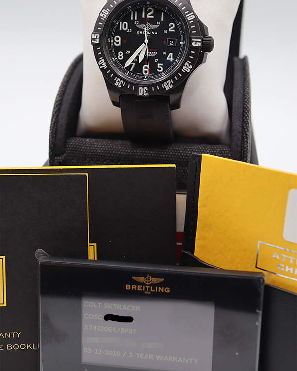 No Reserve - 2018 Breitling Colt Skyracer 45MM Quartz Black Dial Rubbe ...