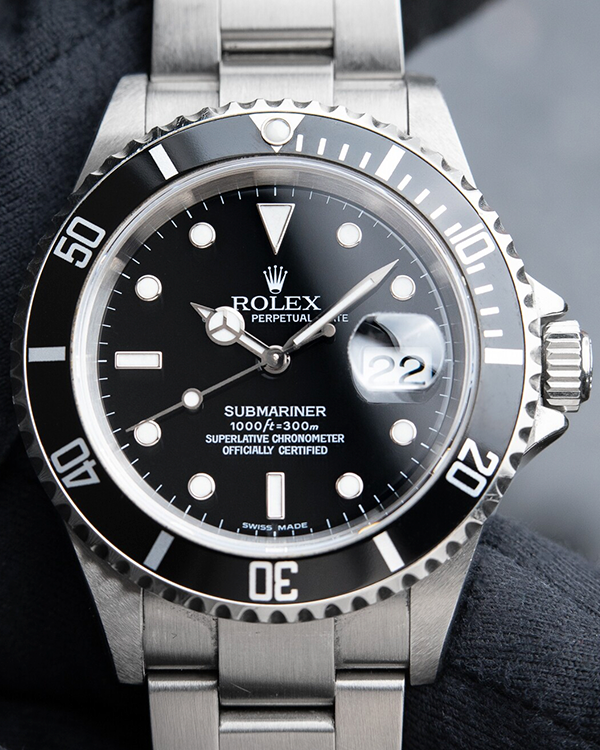 2004 Rolex Submariner Date 40MM Black Dial Steel Bracelet (16610 ...