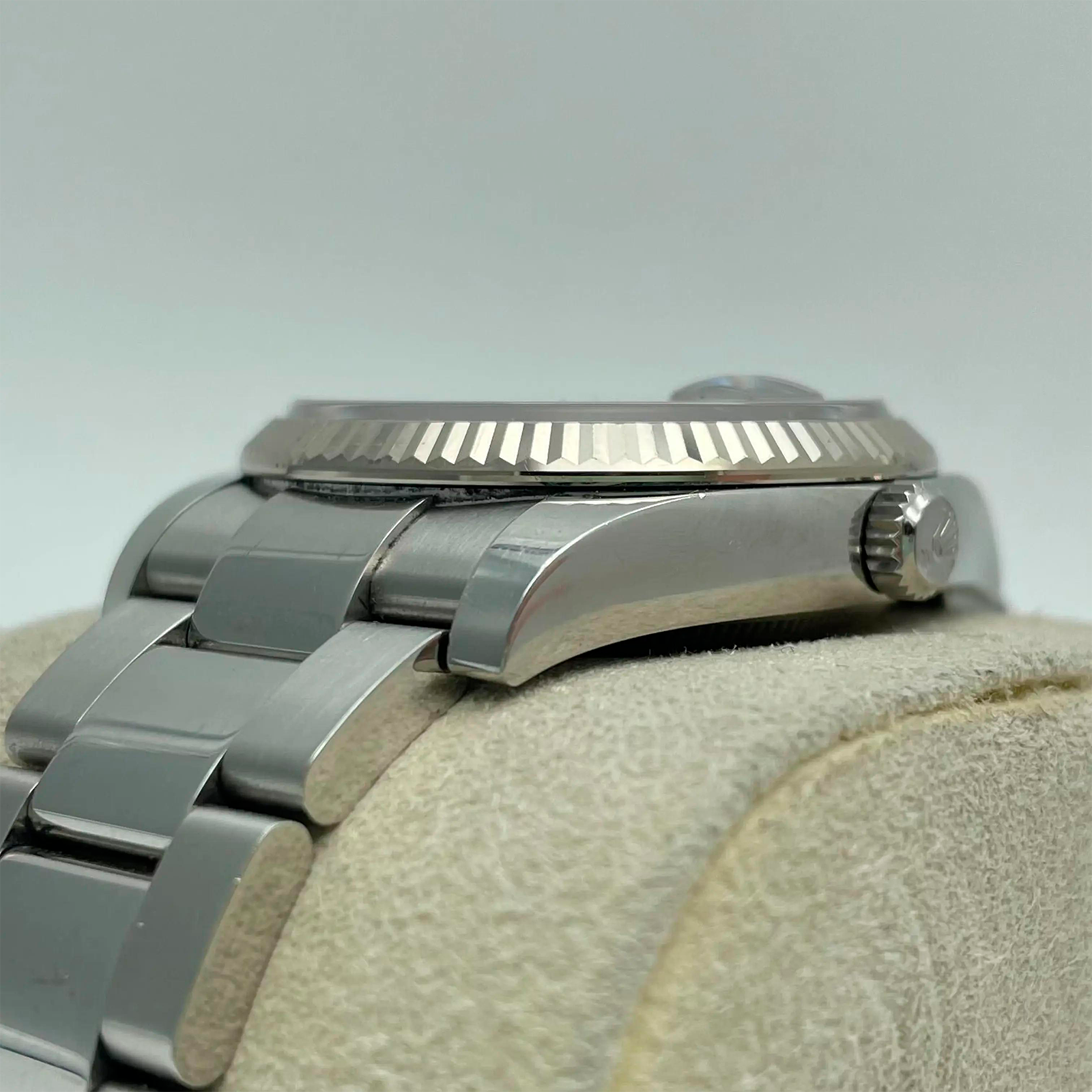 Rolex Oyster Perpetual Date 34MM Black Dial Steel Bracelet (115234 ...