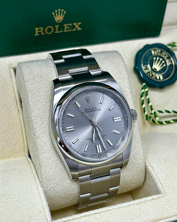 Rolex Oyster Perpetual 36MM Silver Dial Oyster Bracelet (116000) – Grailzee