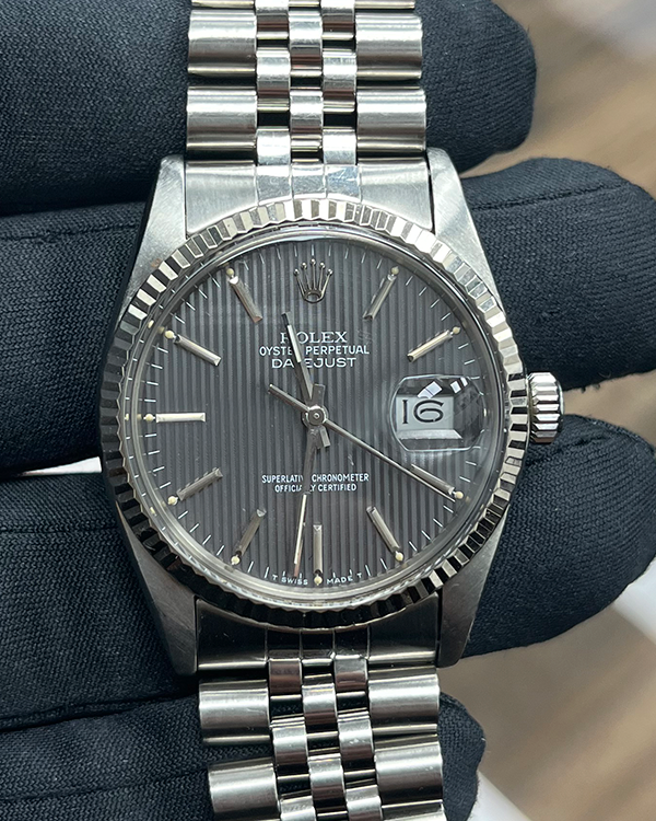 Rolex Datejust 36MM Grey Dial Jubilee Bracelet (16030) – Grailzee