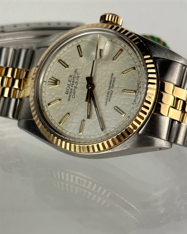 Rolex Datejust 36MM Cream "Jubilee Motif" Dial Two-Tone Jubilee Bracel ...