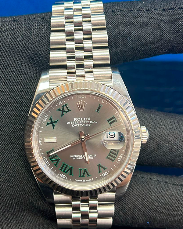 Rolex Datejust "Wimbledon" 41MM Slate Dial Jubilee Steel Bracelet (126 ...