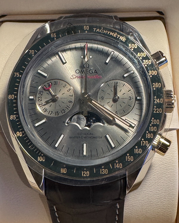 2024 Omega Speedmaster Moonphase 44.25MM Grey Dial Leather Strap (304 ...