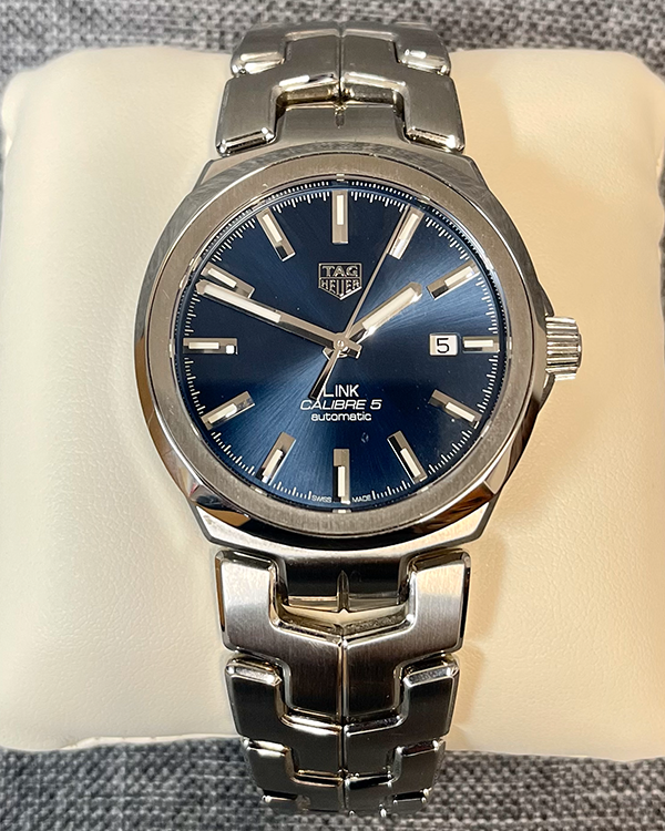 TAG Heuer Link Calibre 5 Automatic 41MM Steel Blue Dial (WBC2112.BA060 ...