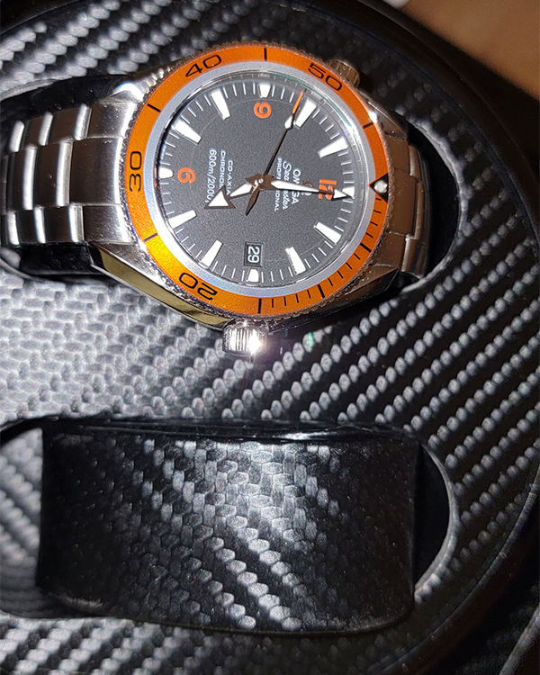 2005 Omega Seamaster Planet Ocean 42MM Black Dial Steel Bracelet (2209 ...