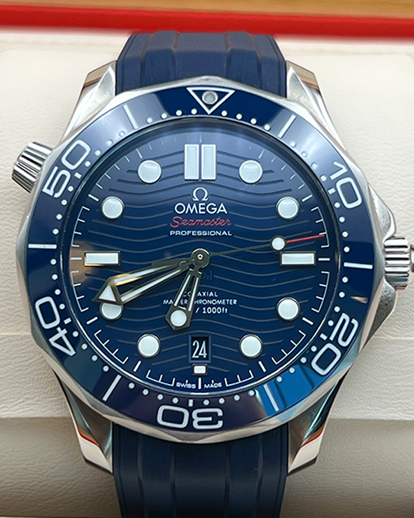 2023 Omega Seamaster Diver 300M 42MM Blue Dial Rubber Strap (210.32.42 ...