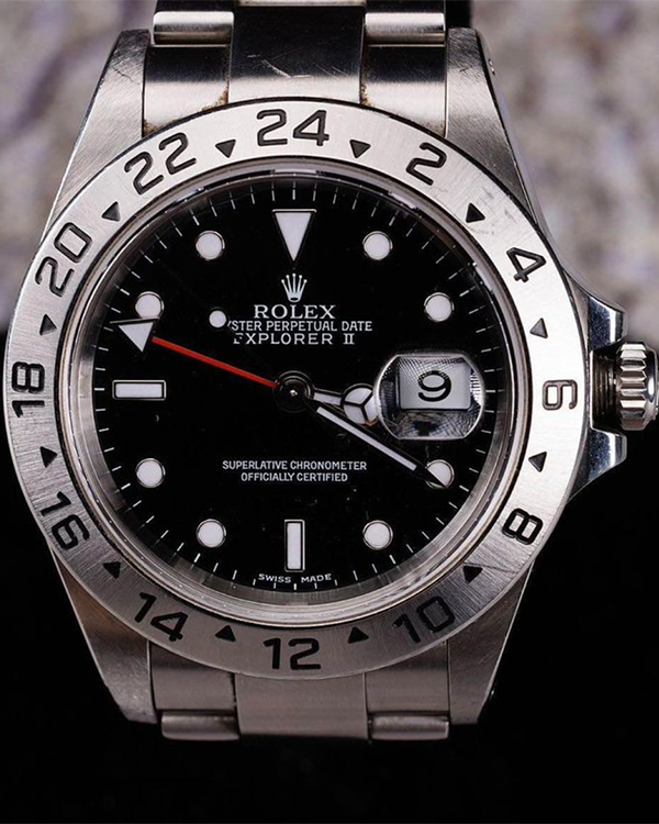 1998 Rolex Explorer II 40MM Black Dial Steel Bracelet (16570) – Grailzee