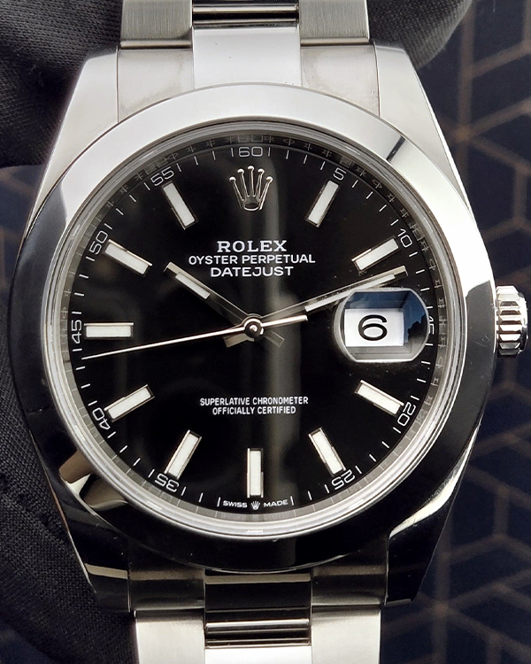 2019 Rolex Datejust 41MM Black Dial Oyster Bracelet (126300) – Grailzee