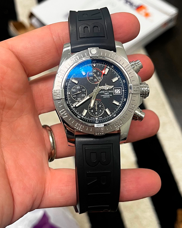 2019 Breitling Avenger II 43MM Black Dial Rubber Strap (A13381) – Grailzee