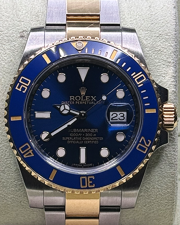 2016 Rolex Submariner "Bluesy" 40MM Blue Dial Two-Tone Oyster Bracelet ...