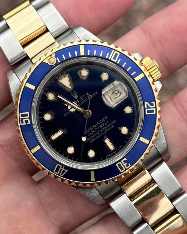 Rolex Submariner "Bluesy" 40MM Blue Dial Two-Tone Oyster Bracelet (168 ...