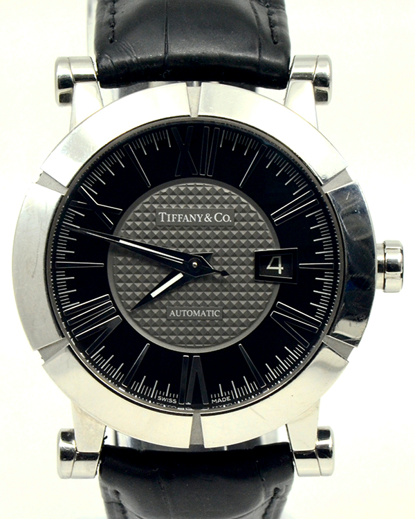 Tiffany & Co. Atlas 42MM Black/Grey Dial Leather Strap (Z1000.70.12A10 ...