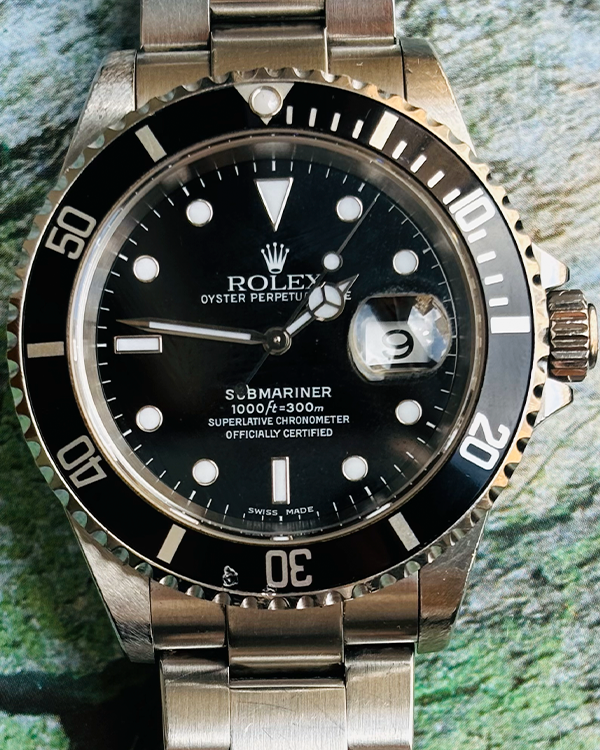 2002 Rolex Submariner Date 40MM Black Dial Oyster Bracelet (16610 ...
