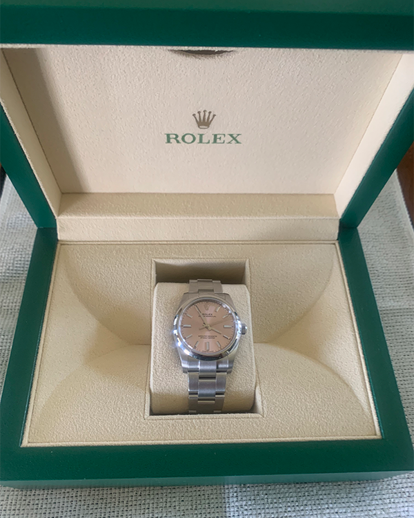 2022 Rolex Oyster Perpetual 34MM Pink Dial Oyster Bracelet (124200 ...