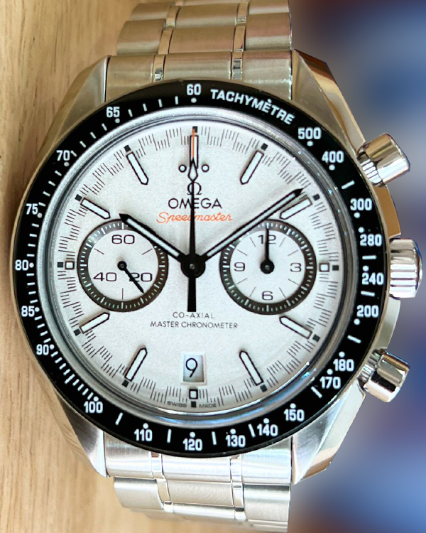 2024 Omega Speedmaster Racing 44.25MM White Dial Steel Bracelet (329.3 ...