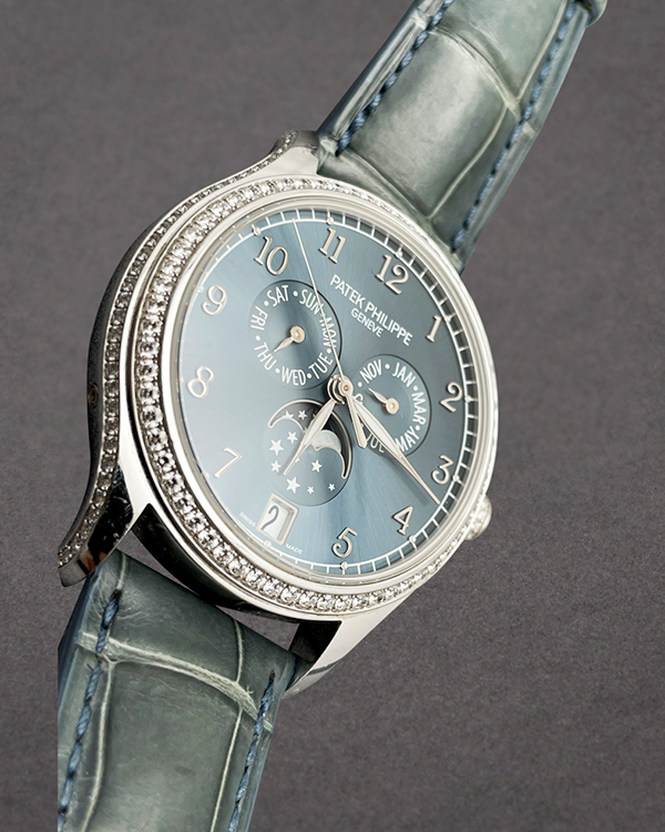 Patek Philippe Complications 38MM Blue Dial Leather Strap (4947G-001 ...