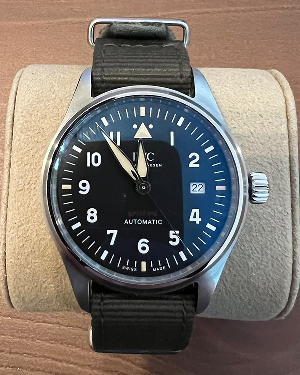2022 IWC Schaffhausen Pilot Spitfire 39MM Black Dial Textile Strap (IW ...