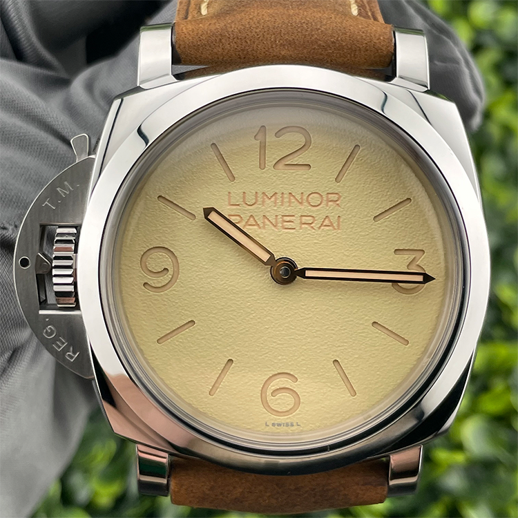 2021 Panerai Luminor 1950 Destro Left-Handed 47MM Champagne Dial Leath ...