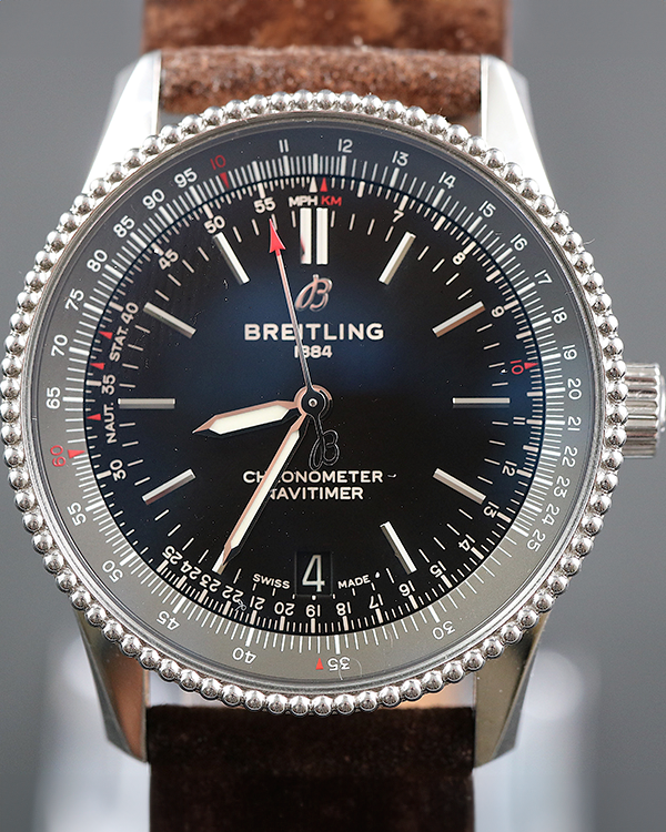 2019 Breitling Navitimer 38mm Black Dial Leather Strap (A17325) – Grailzee