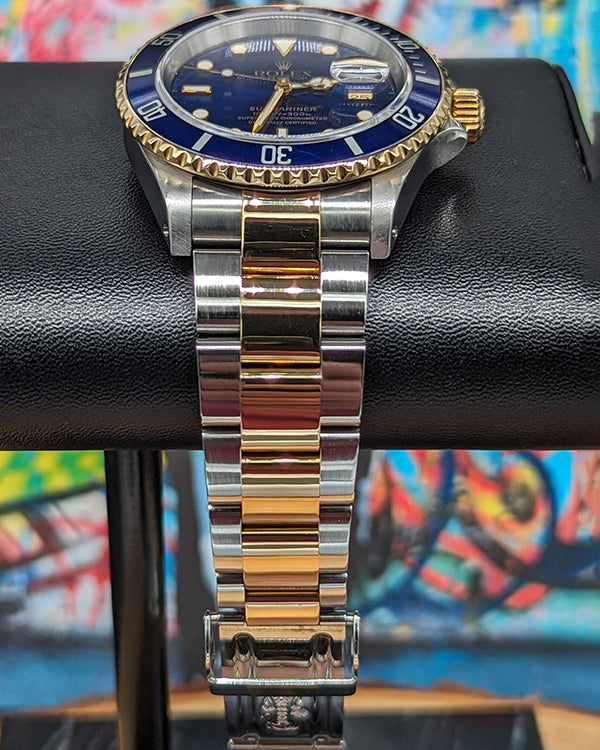 (Y Serial) Rolex Submariner Date "Bluesy" 40MM Blue Dial Two-Tone Oyst ...