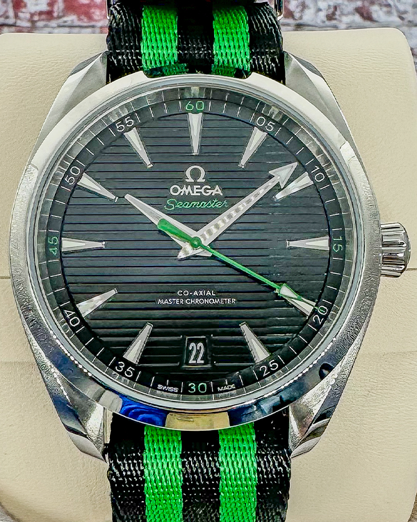 Omega Seamaster Aqua Terra "Golf Edition" 41MM Black Dial Textile Stra ...