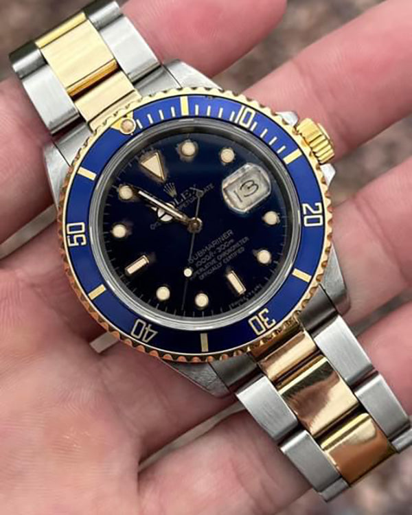 Rolex Submariner "Bluesy" 40MM Blue Dial Two-Tone Oyster Bracelet (168 ...