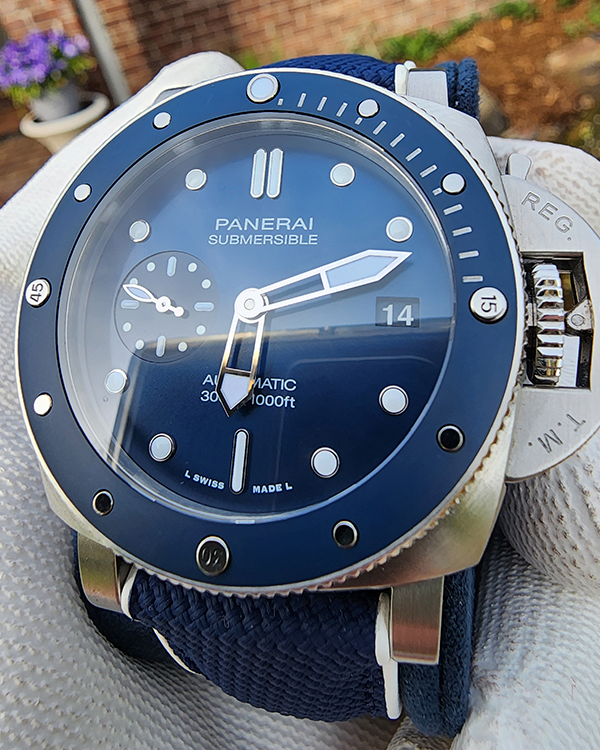 2021 Panerai Submersible Blu Notte 42MM Blue Dial Steel Bracelet (PAM0 ...