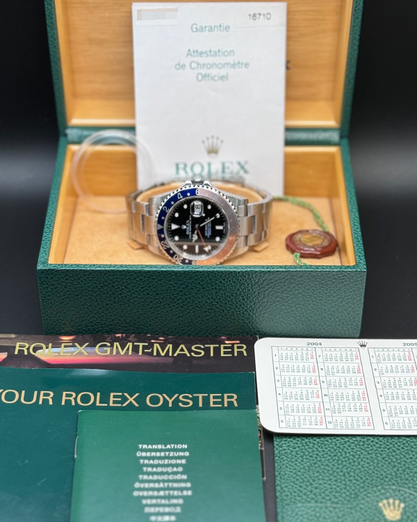 No Reserve - 2004 Rolex GMT-Master II "Faded Pepsi" 40MM Black Dial St ...