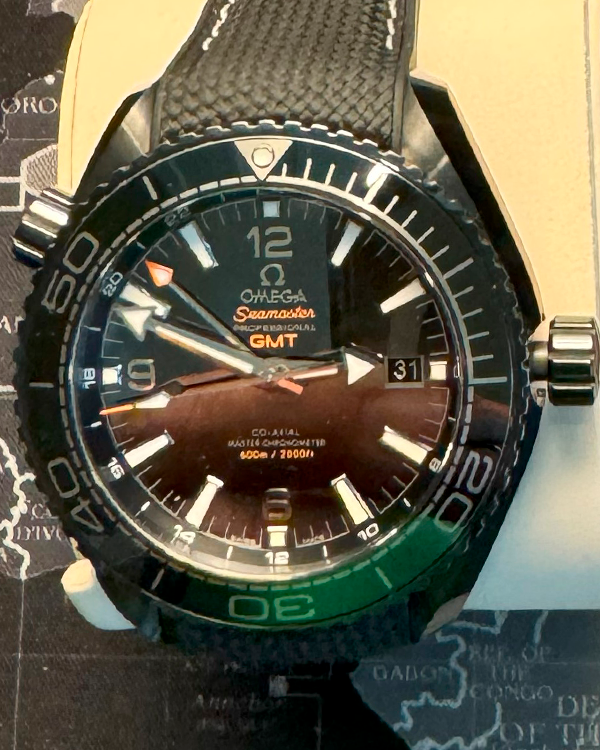 2018 Omega Seamaster Planet Ocean 45.5MM Black Dial Textile/Rubber Str ...