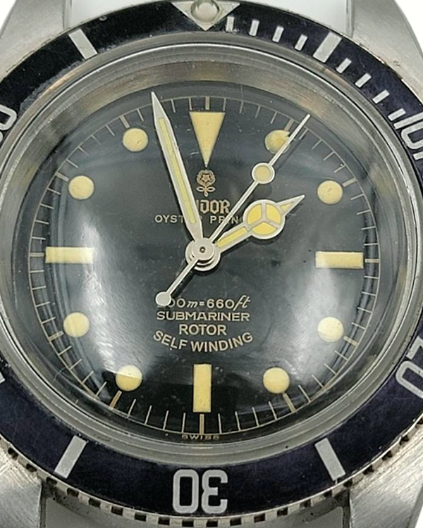 1958 Tudor Submariner Big Crown 37MM Black Dial Steel Bracelet (7924 ...